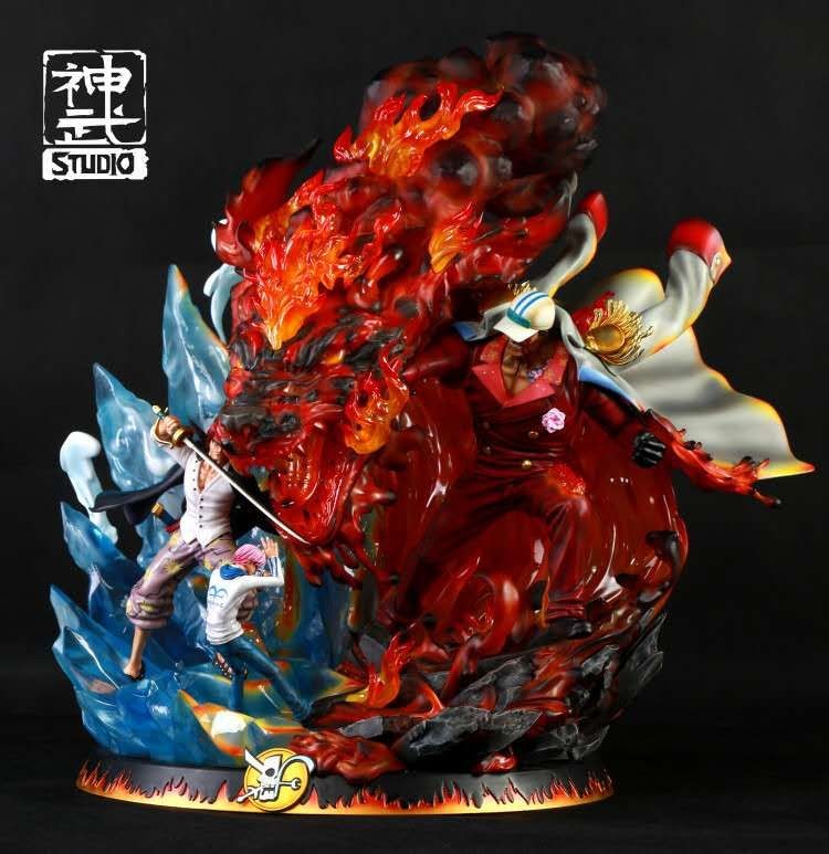 Shen Wu Studio Akainu vs Akagami Shanks & Coby, Hobbies & Toys, Toys & Games on Carousell