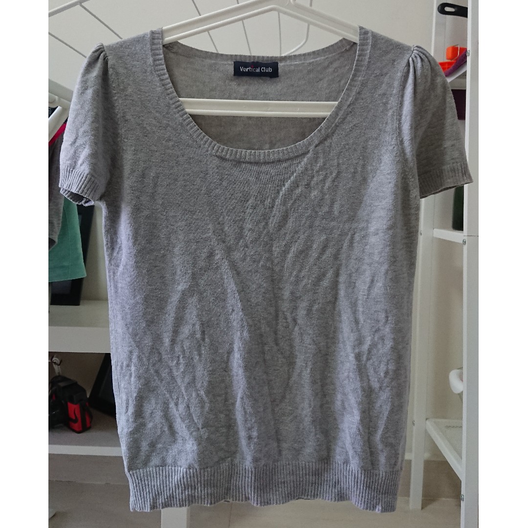 Simple Grey Top, Women's Fashion, Tops, Blouses on Carousell