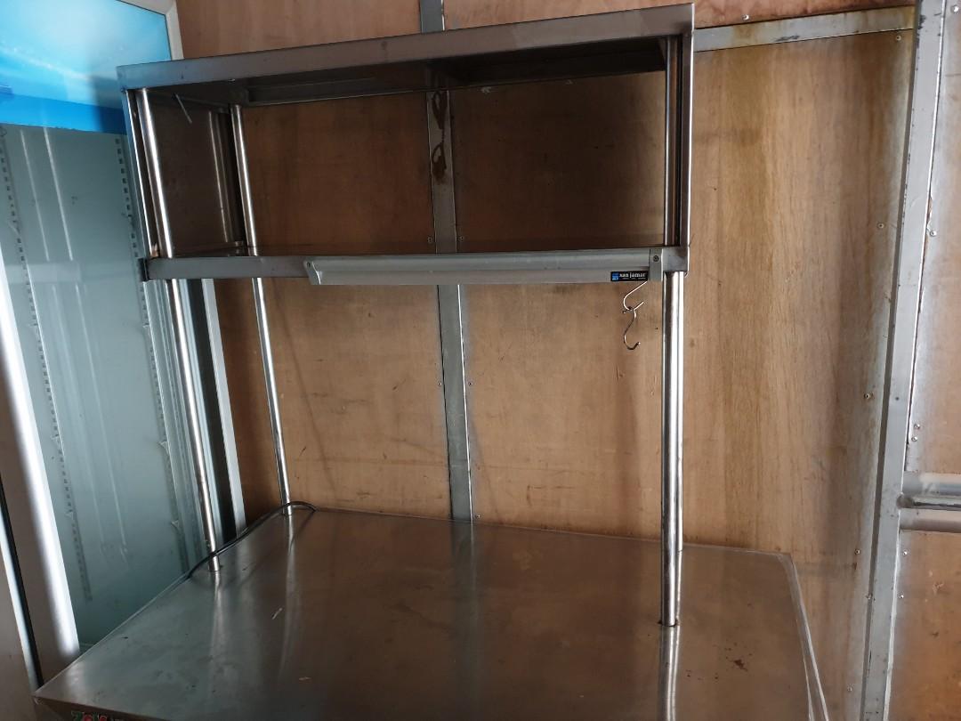 Stainless steel 2 door chiller with 2 tier rack, Furniture & Home ...