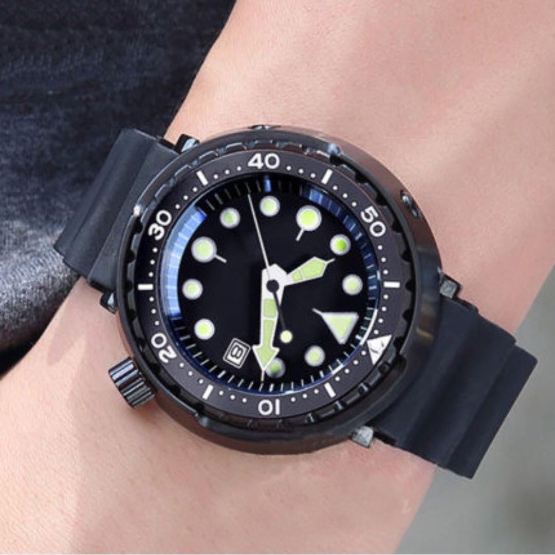 Stainless steel PVD Darth Tuna homage 200m diver NH35A Automatic watch ...