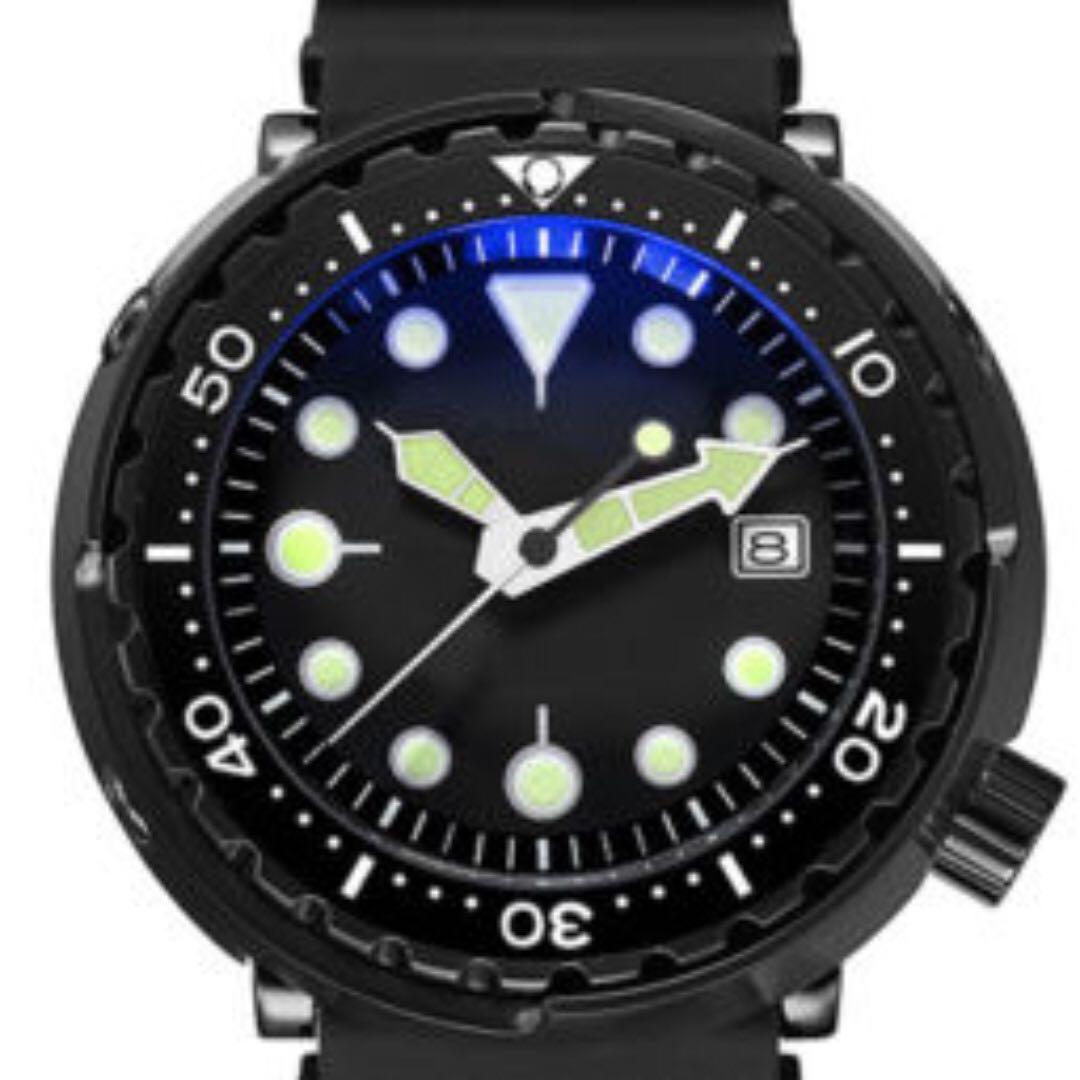 Stainless steel PVD Darth Tuna homage 200m diver NH35A Automatic watch ...