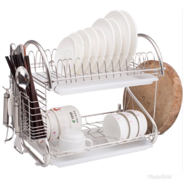 SUS304 Stainless Steel 2 Tier Dish Rack/dryer (upgrade Version), TV ...