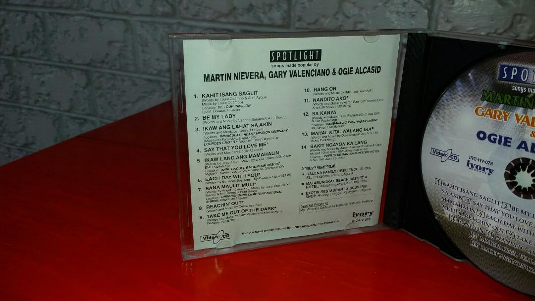 Vintage Gary Valenciano, Martin Nievera & Ogie Alcasid Karaoke VCD ...