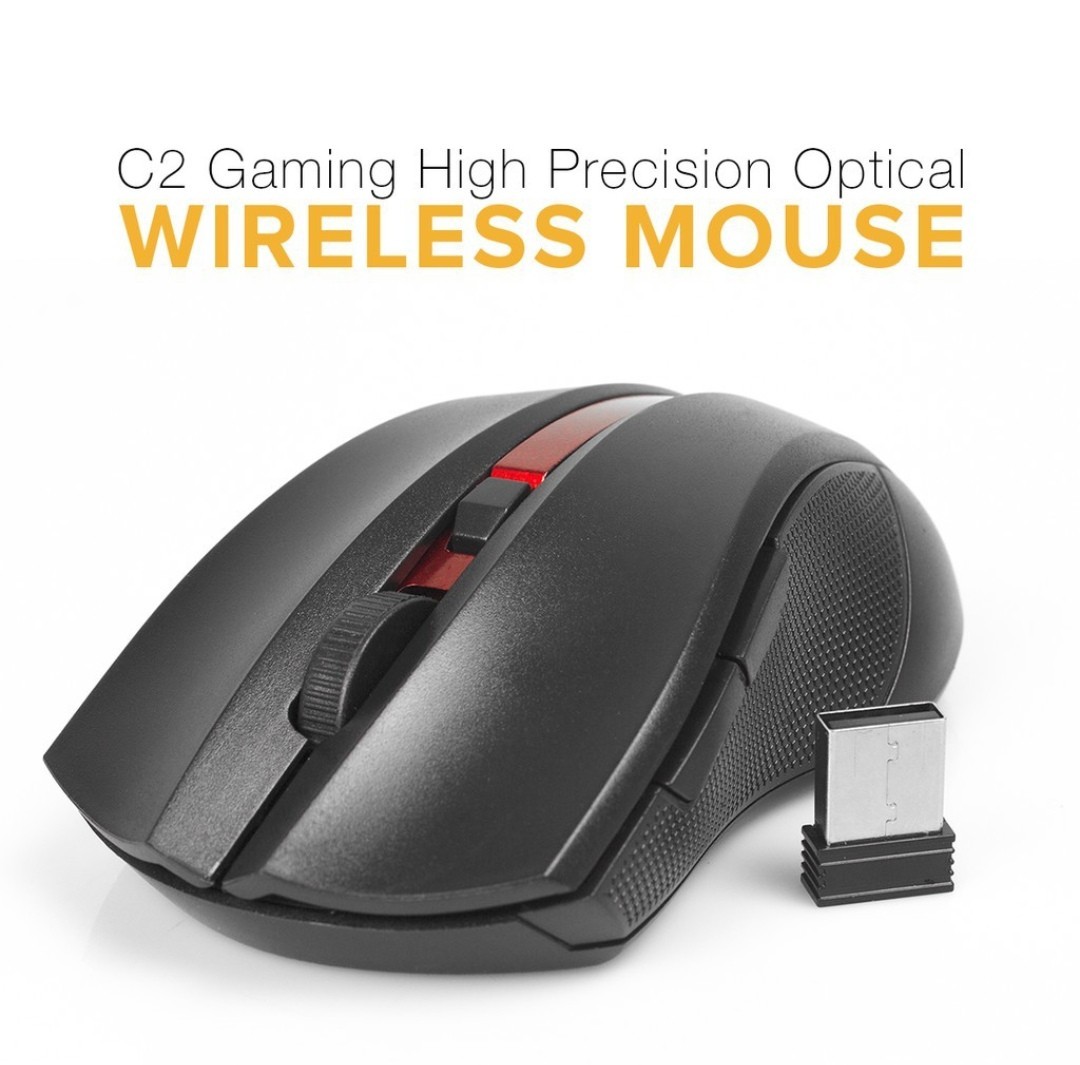 Chroma C2 Cable Precision Optical Wireless Mouse (Black), Audio ...