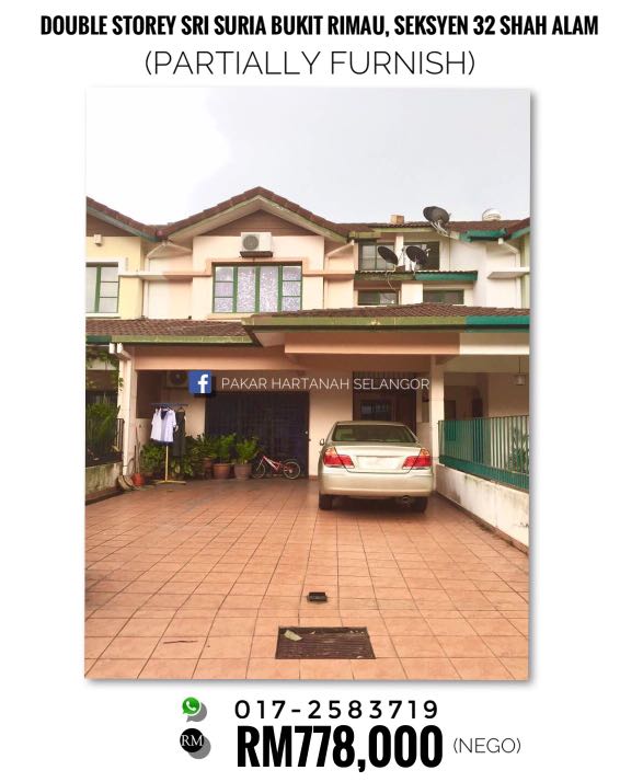 Double Storey Sri Suria Bukit Rimau Seksyen 32, Shah Alam, Property ...