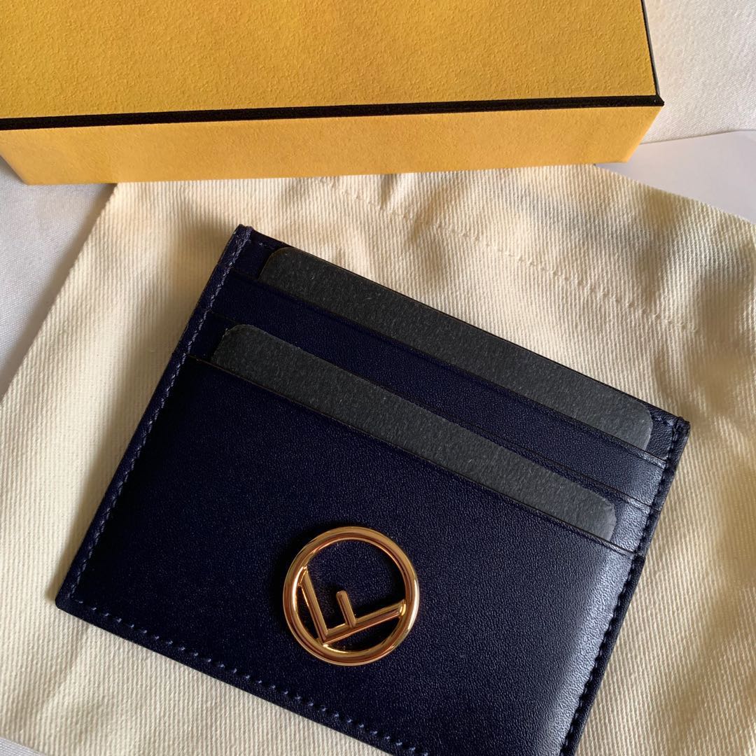 Fendi Card Holder in Blueberry, Luxury, Bags & Wallets on Carousell