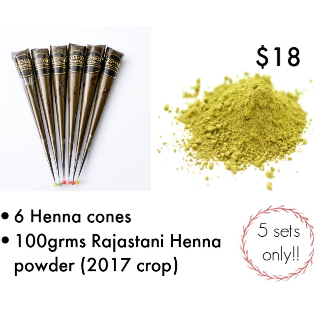 NATURAL HENNA CONES & HENNA POWDER, Beauty & Personal Care, Hands ...