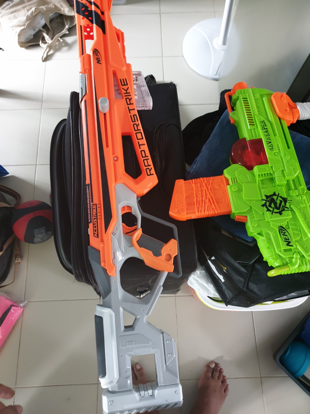 Nerf raptorstrike and revreaper, Hobbies & Toys, Toys & Games on Carousell