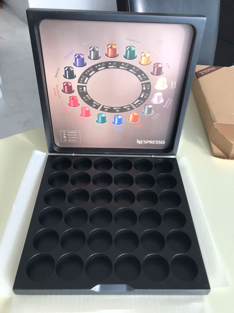 Nespresso coffee machine with wooden display box, TV & Home Appliances ...