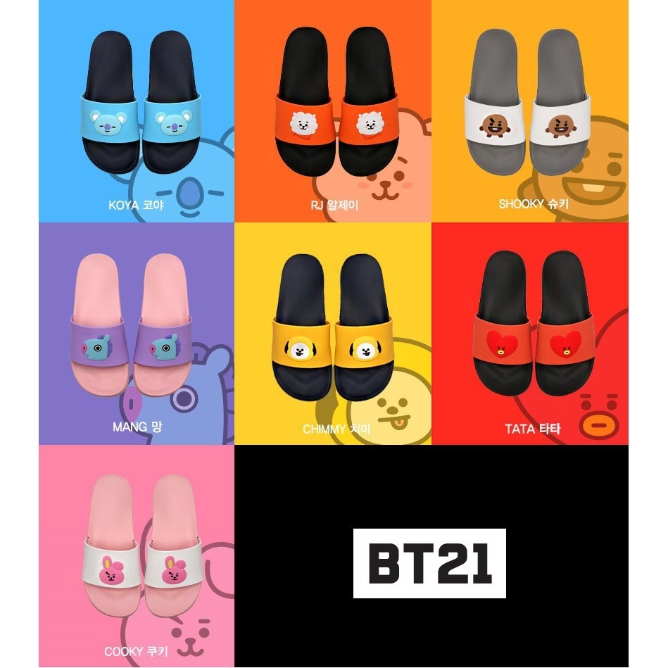 OFFICIAL BTS BT21 silicon slippers, Hobbies & Toys, Memorabilia ...