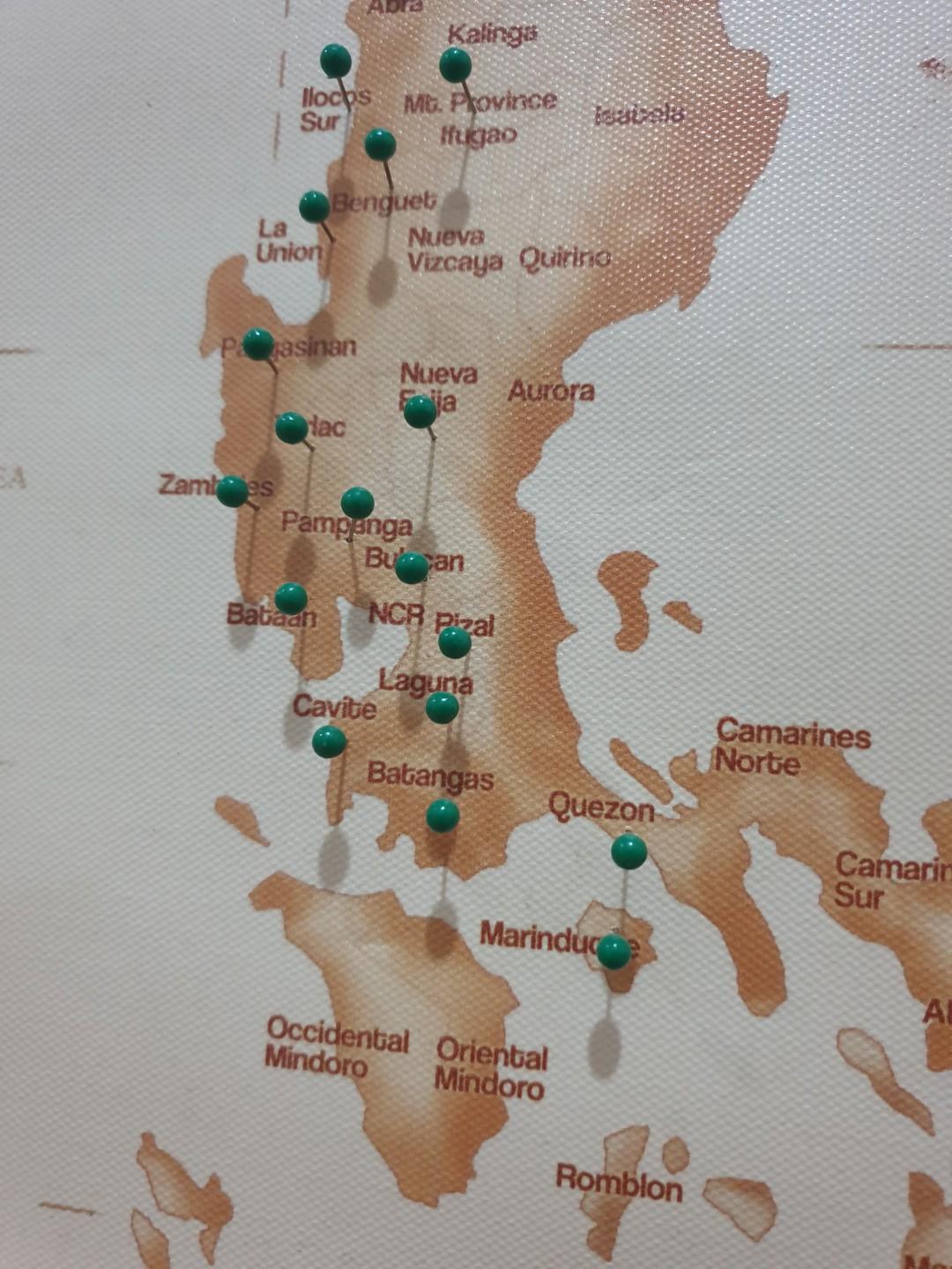 Philippine Map - Pin My Travels, Hobbies & Toys, Stationary & Craft ...