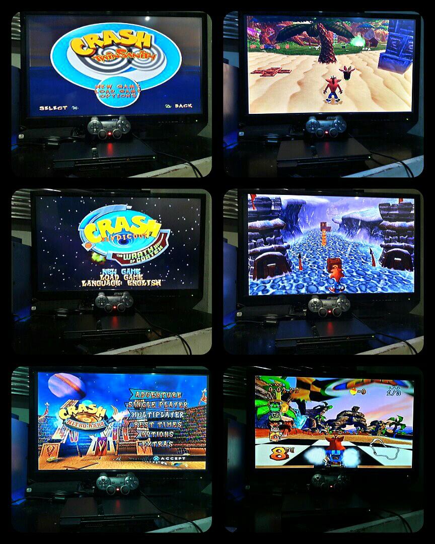 Ps2 playstation 2 slim 220v modified free 16 cds, Video Gaming, Video ...