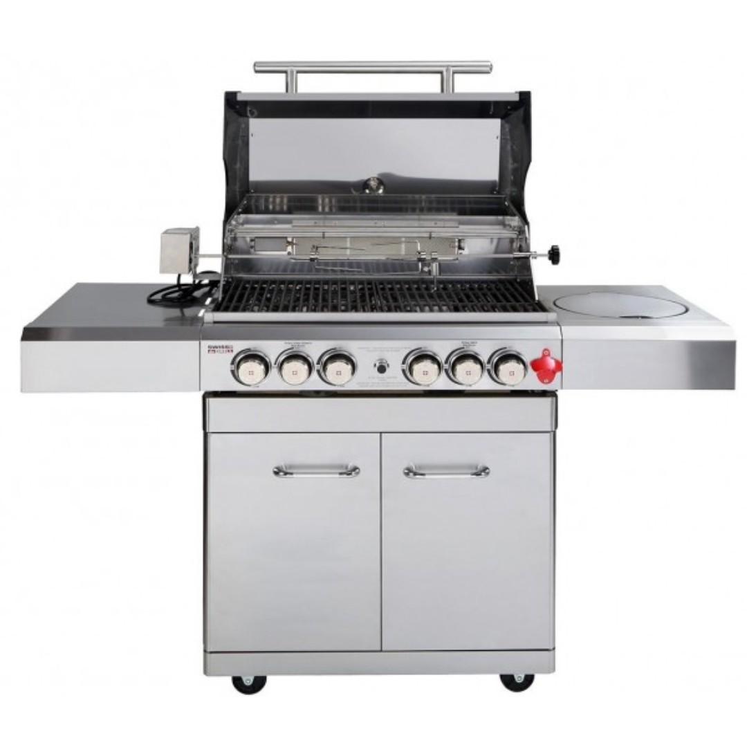 Stainless Steel Swiss Grill 6 Burners BBQ Grill, 傢俬＆家居, Gardening ...