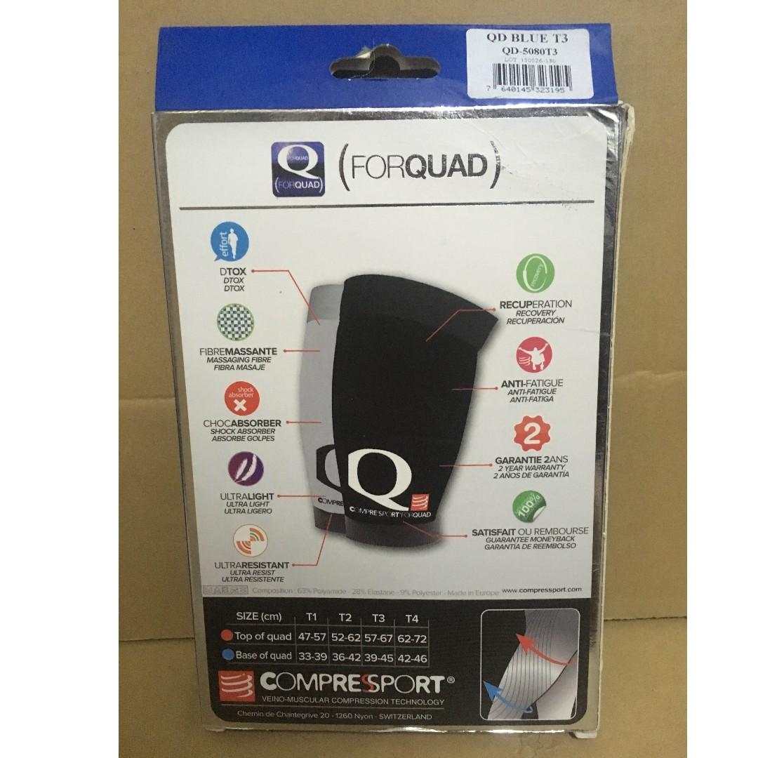 *BNIB Compressport Quad (T3-Blue), Sports Equipment, Sports & Games ...