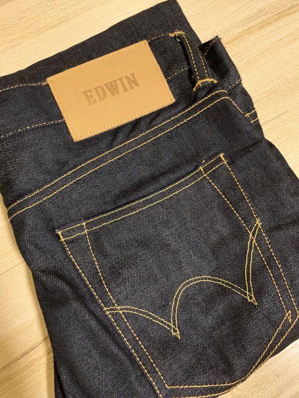 Edwin ED-80 unwashed slim tapered denim, Women's Fashion, Bottoms ...