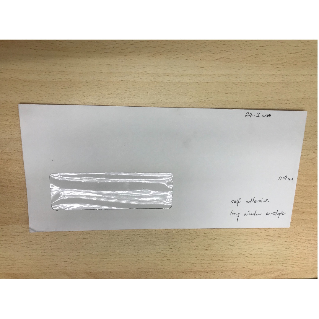 20 pc Envelope long white window 24.3cm x 11.4cm, Hobbies & Toys ...