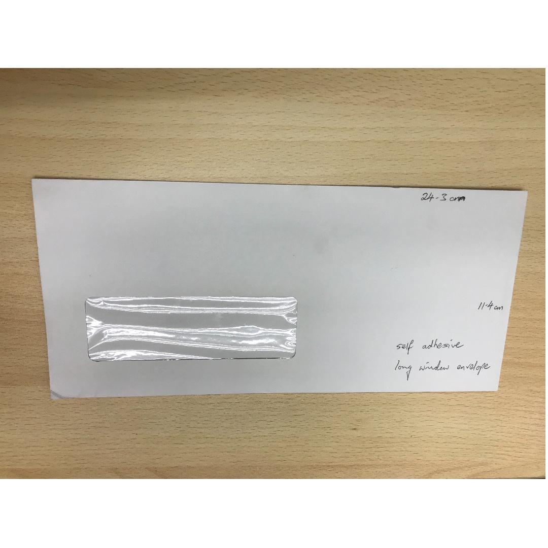 20 pc Envelope long white window 24.3cm x 11.4cm, Hobbies & Toys ...