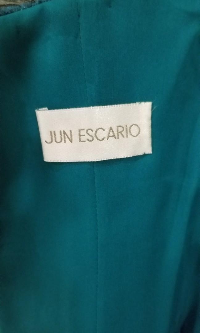 jun escario blue tube gown, Women's Fashion, Dresses & Sets, Evening ...
