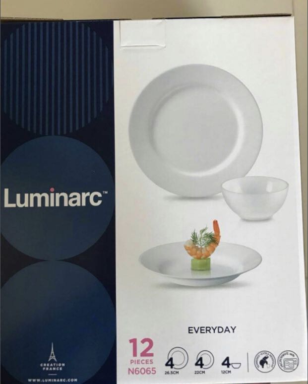 Luminarc dinner 12 set, Furniture & Home Living, Kitchenware ...