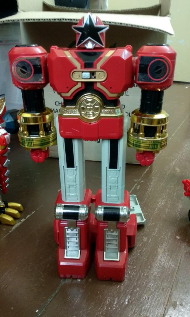 Sentai ohranger red puncher robot - Power rangers Zeo megazord mecha ...