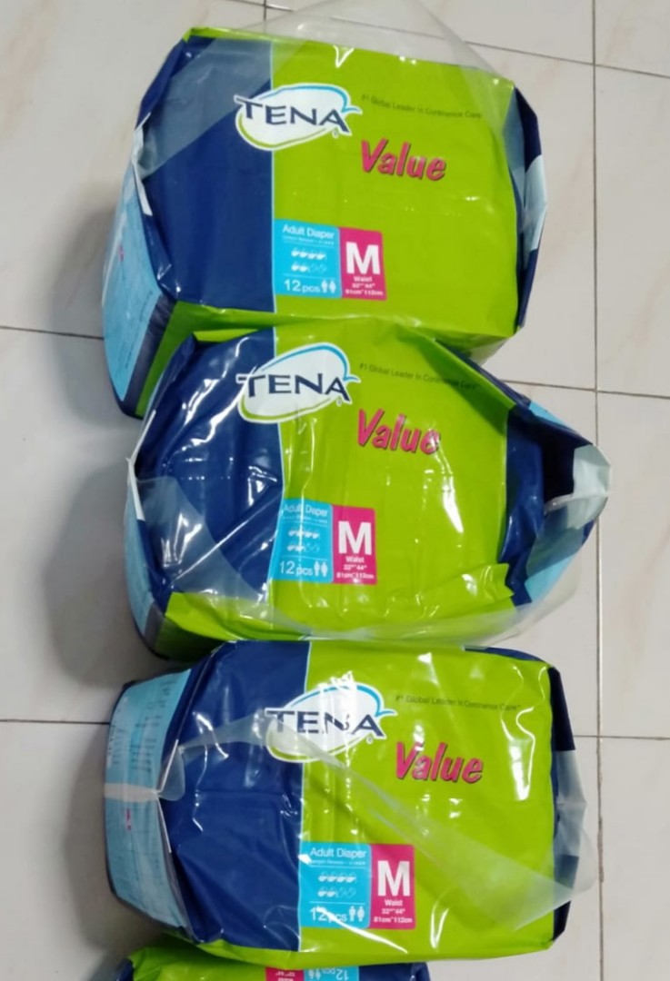 TENA value adult diaper x3 packets, Health & Nutrition, Assistive & Rehabilatory Aids, Adult ...
