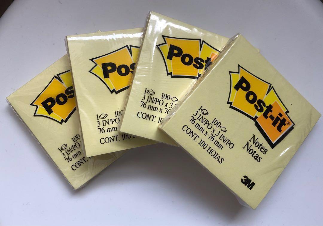 3M Post-it 76mm x 76mm (4 包/7包), 興趣及遊戲, 手作＆自家設計, 其他 - Carousell