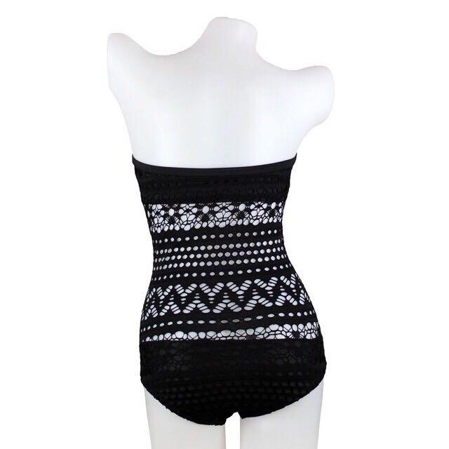 Black Monokini / One Piece Knitted, Women's Fashion, Swimwear, Bikinis ...