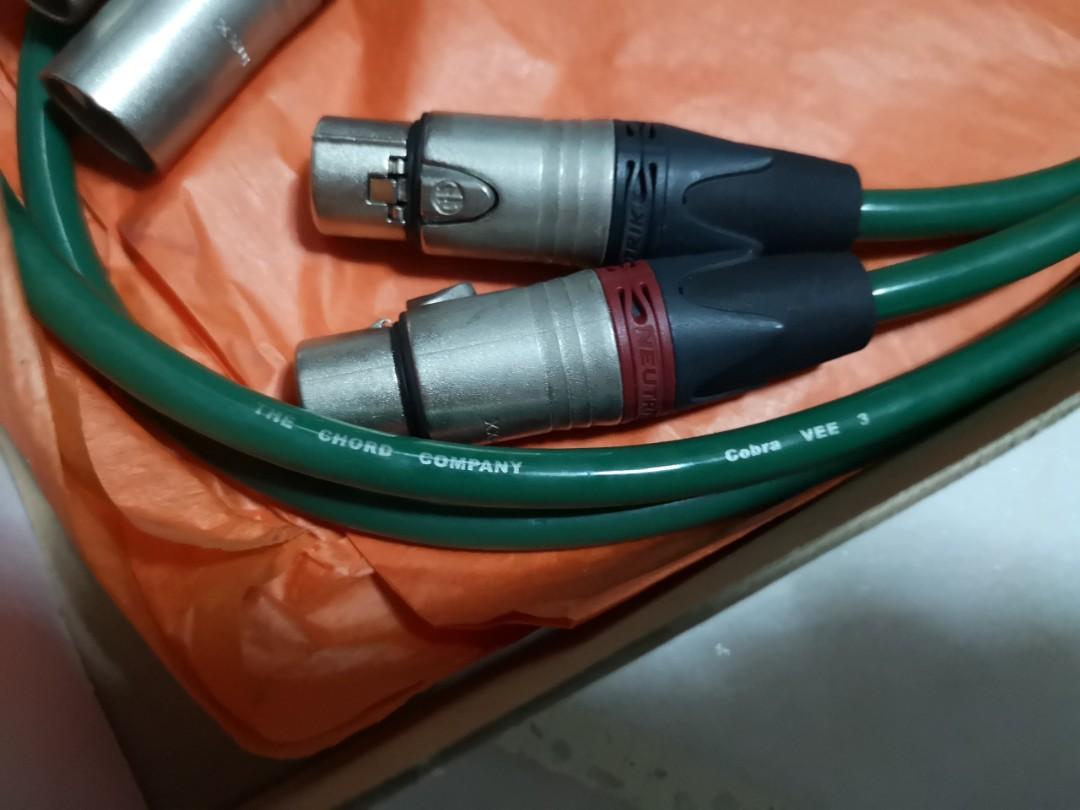 Chord Cobra VEE 3 XLR 1M, Audio, Other Audio Equipment on Carousell