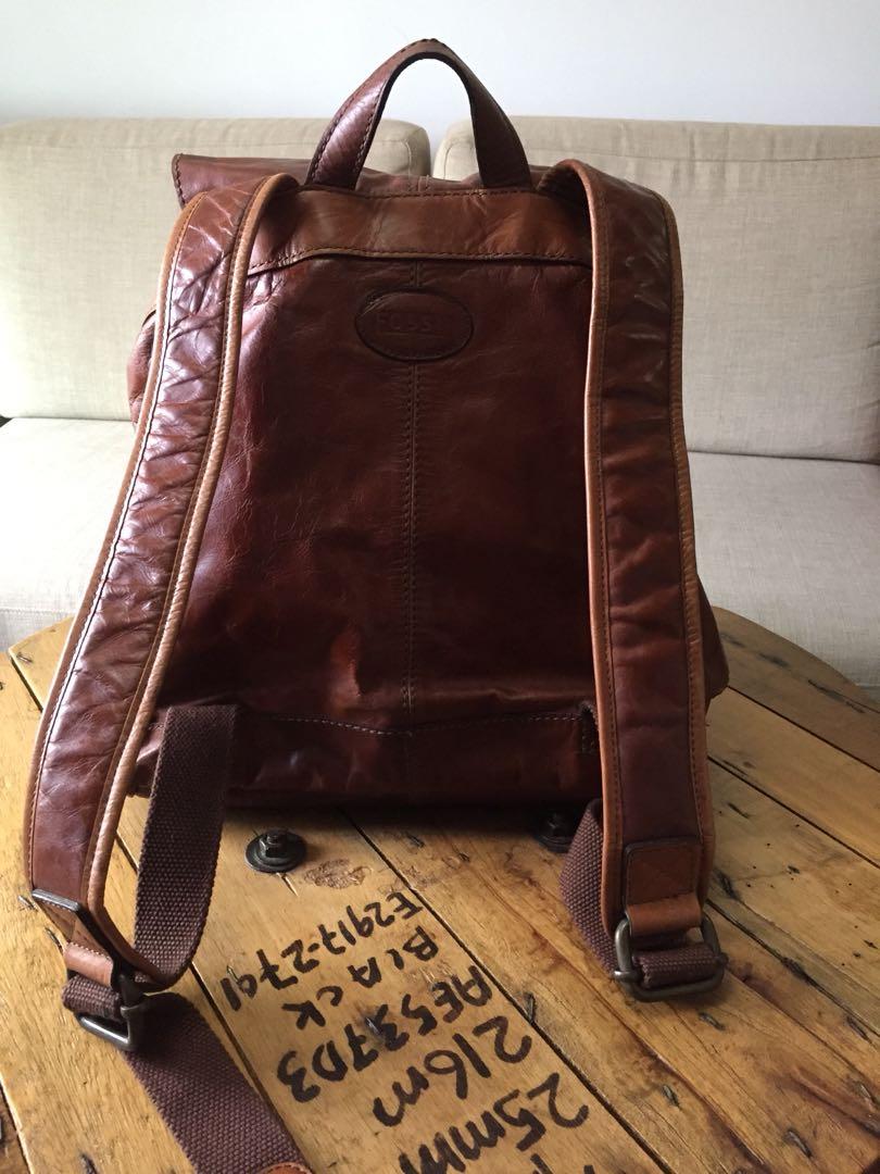 Fossil Genuine Leather Backpack, Men's Fashion, Bags, Backpacks on ...