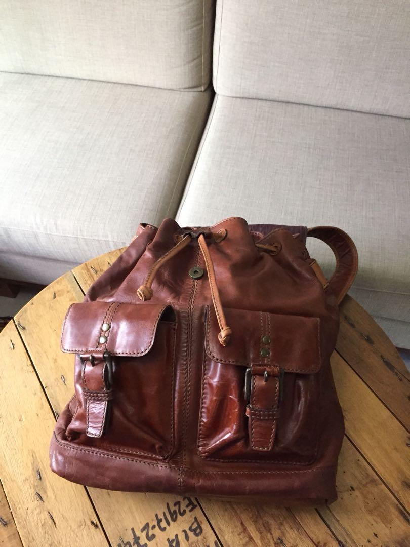 Fossil Genuine Leather Backpack, Men's Fashion, Bags, Backpacks on ...