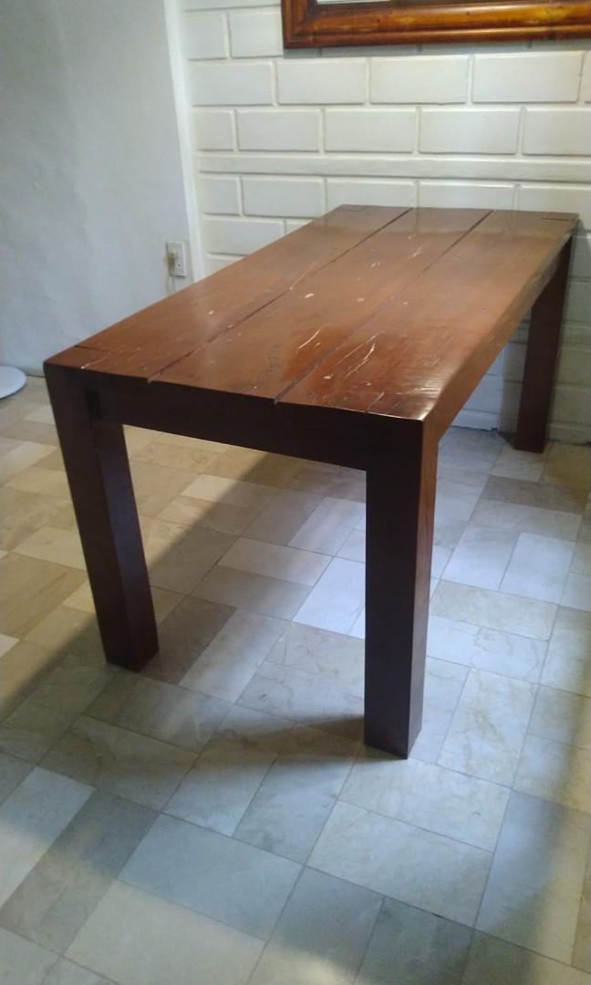 MOLAVE Barn-style Rustic Dining Table, Furniture & Home Living ...