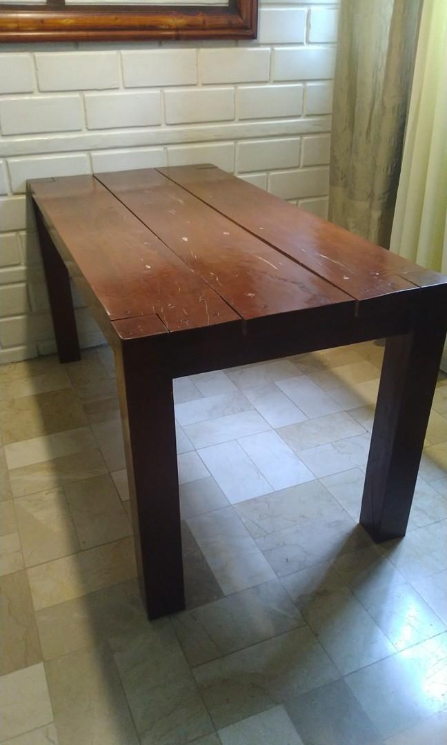 MOLAVE Barn-style Rustic Dining Table, Furniture & Home Living ...