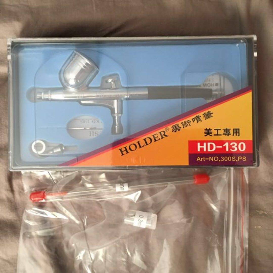 New Mini Air Compressor Vougue Air Set w/ 0.3 Double Action Airbrush ...