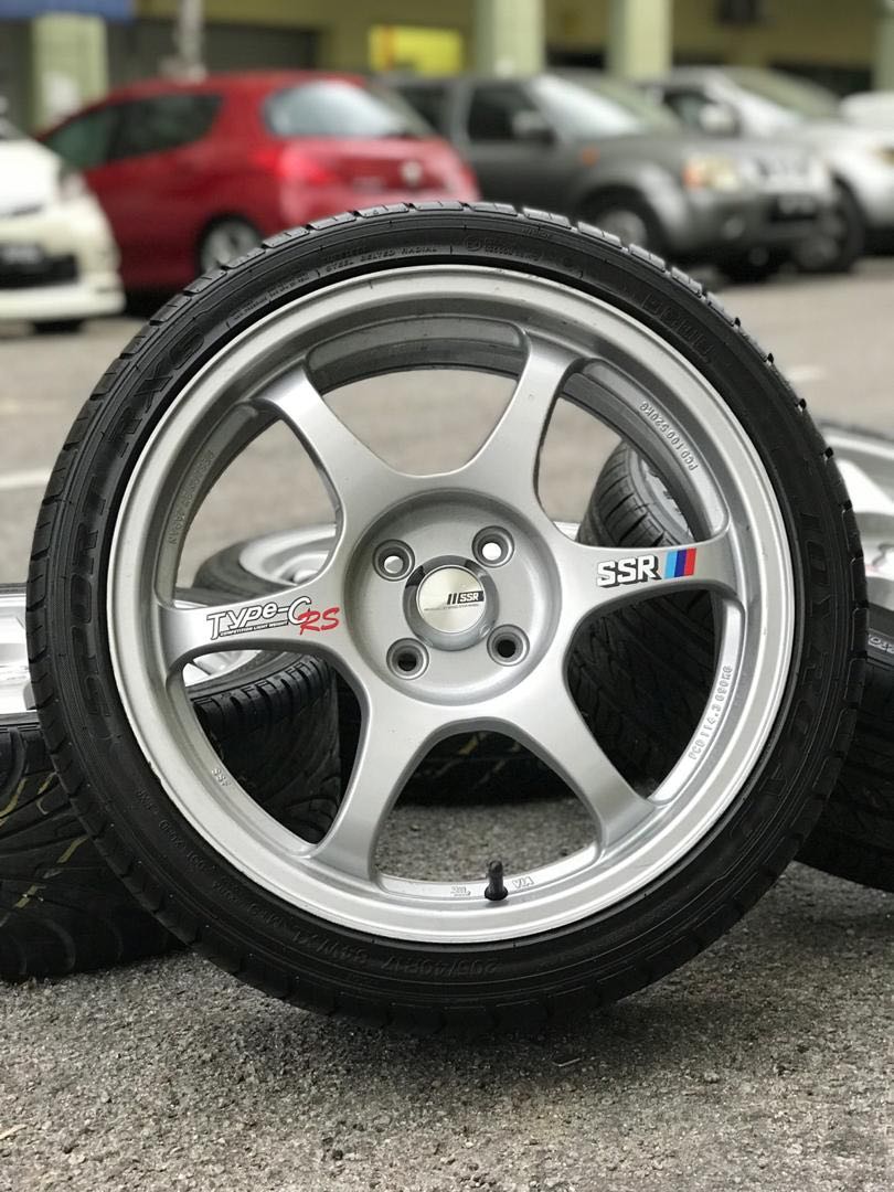 ssr type c rs 17 inch sports rim wira tyre 70%, Auto Accessories on Carousell