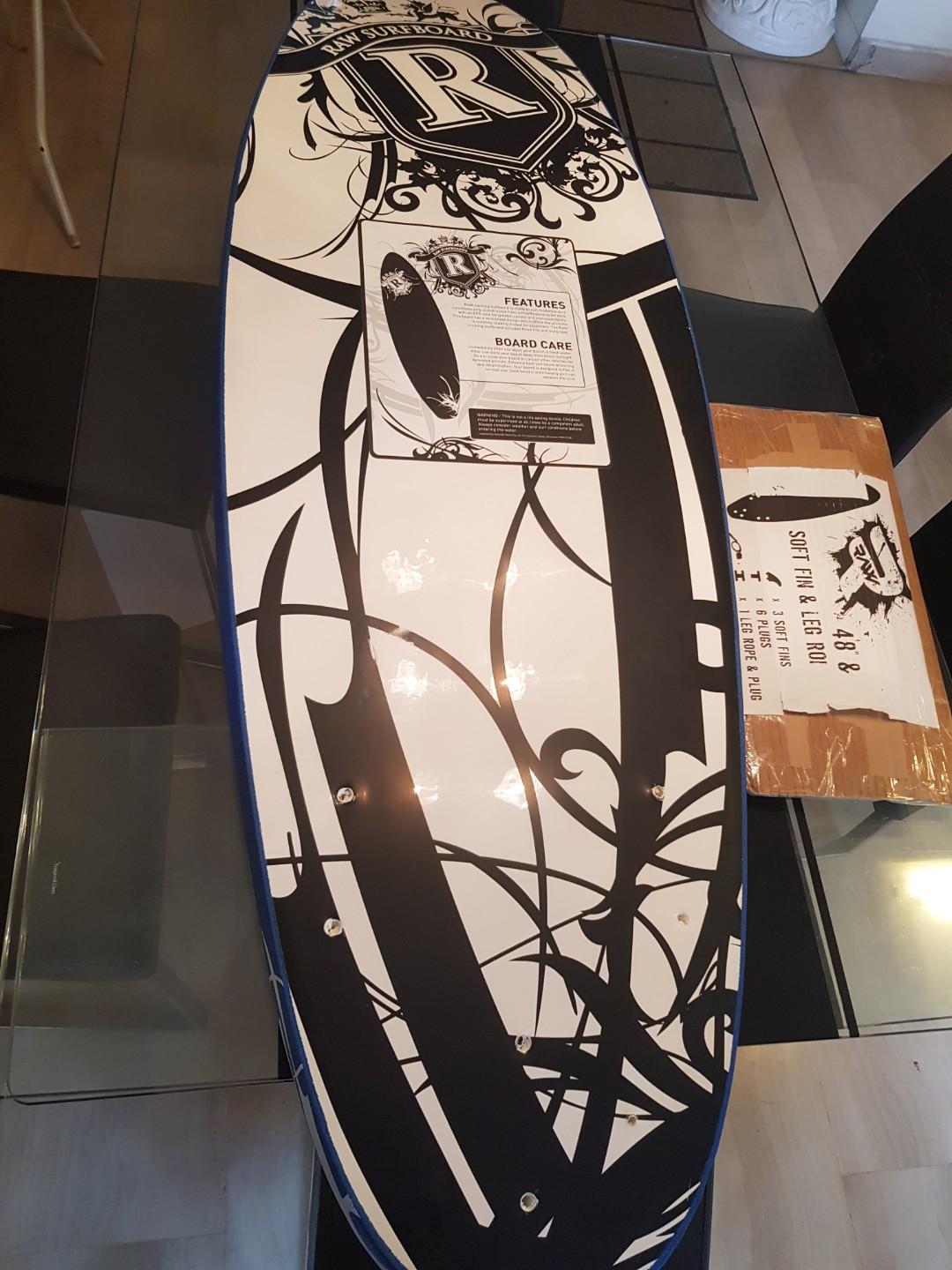Surfboard full set with Soft Fin & Leg rope, Sports Equipment, Exercise ...