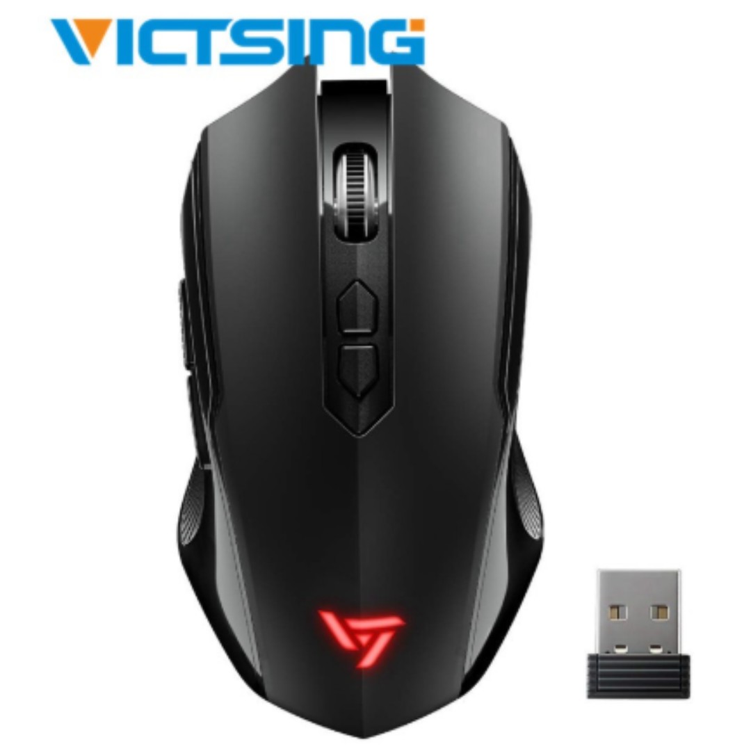 VicTsing 2.4G Wireless Silent USB Optical Ergonomic Gaming Mouse ...