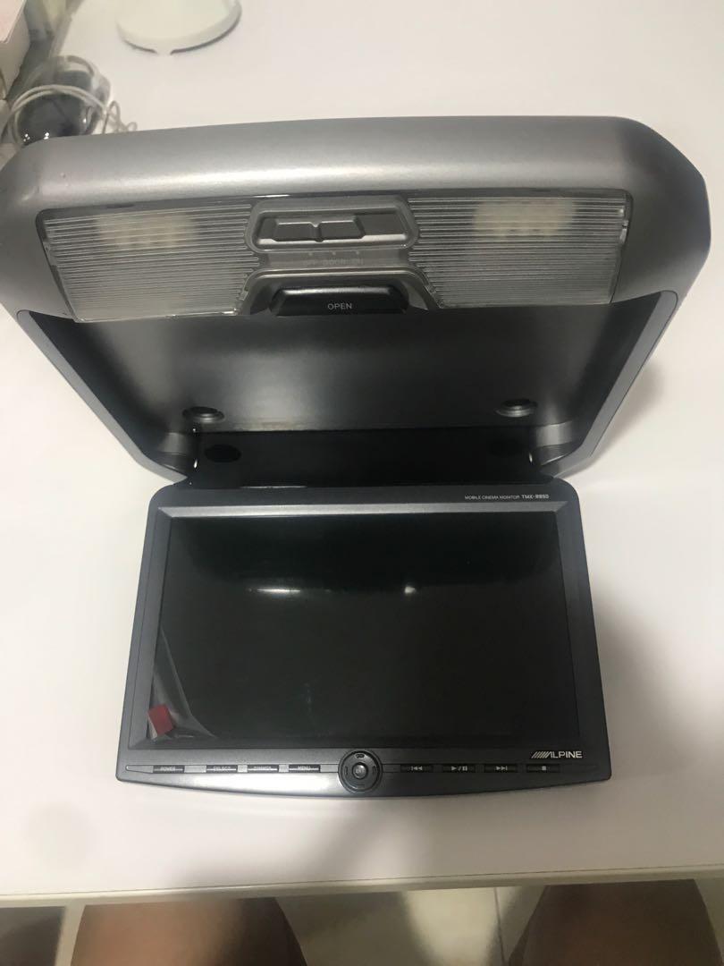 Alpine cinema monitor TMX-R850 roof mounted full set, Car Accessories ...