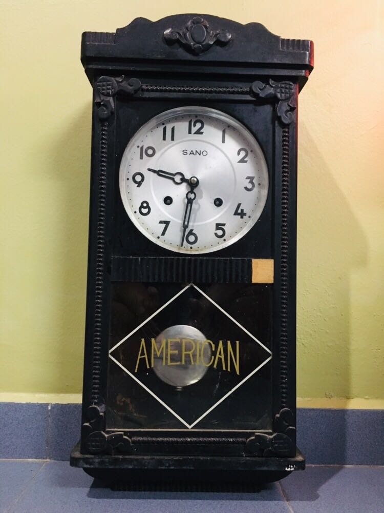 Antique Great Wall Clock, Furniture & Home Living, Home Decor, Clocks ...