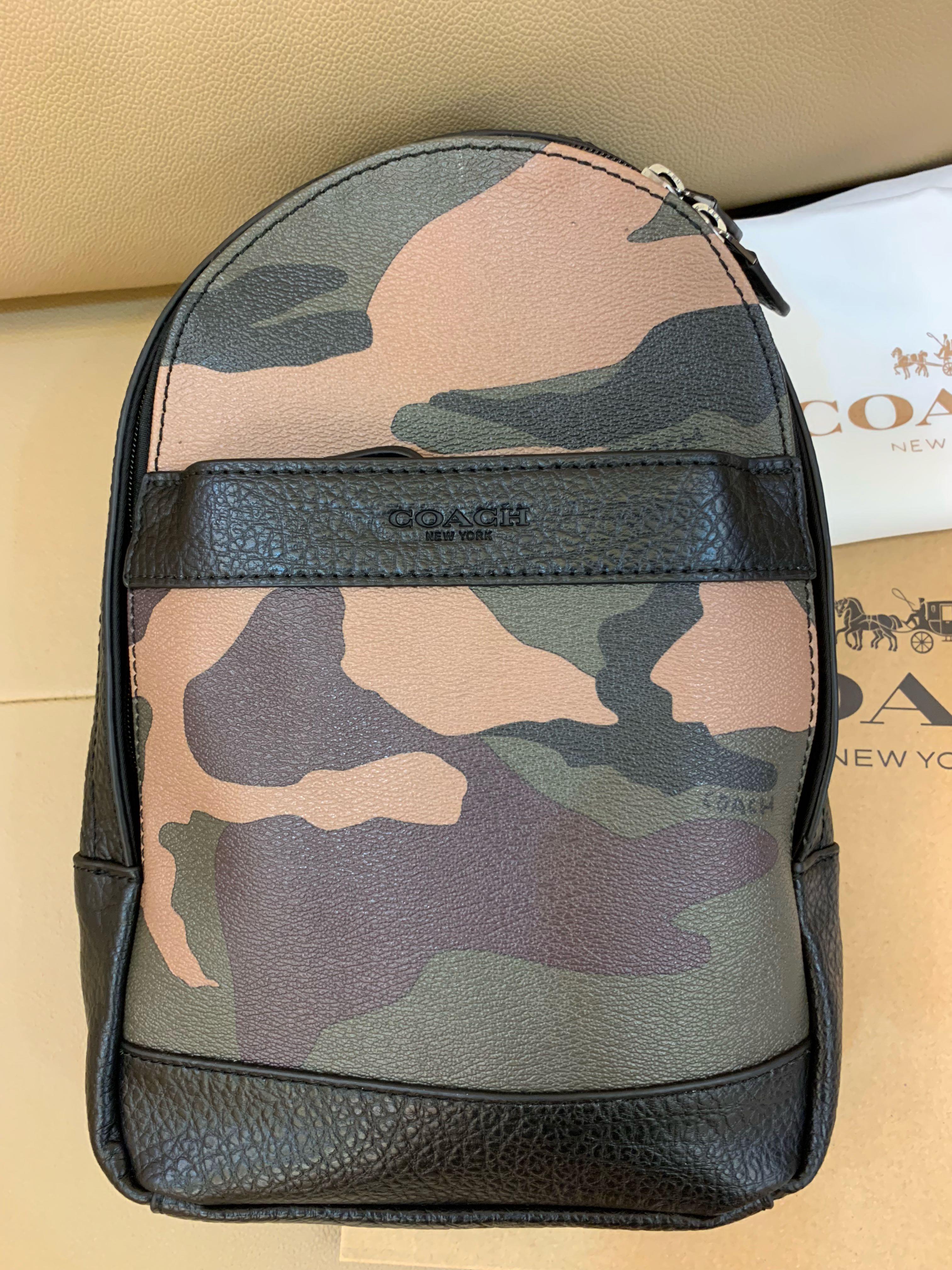 Authentic coach men chest bag 29713 green army, Luxury, Bags & Wallets ...