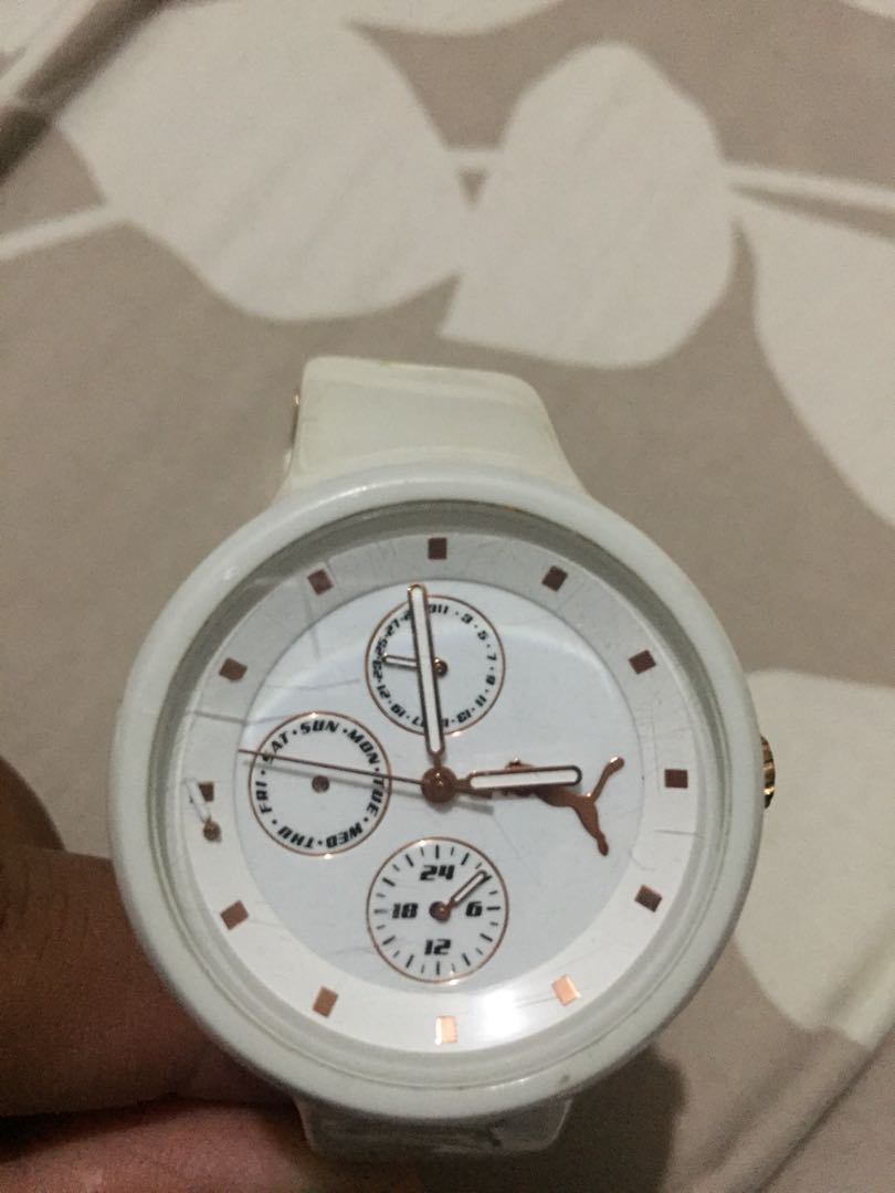 Authentic puma white watch, Women's Fashion, Watches & Accessories ...