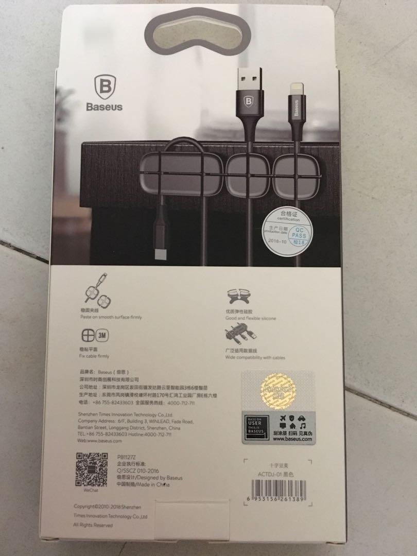 Baseus Cable Clip, Mobile Phones & Gadgets, Mobile & Gadget Accessories ...