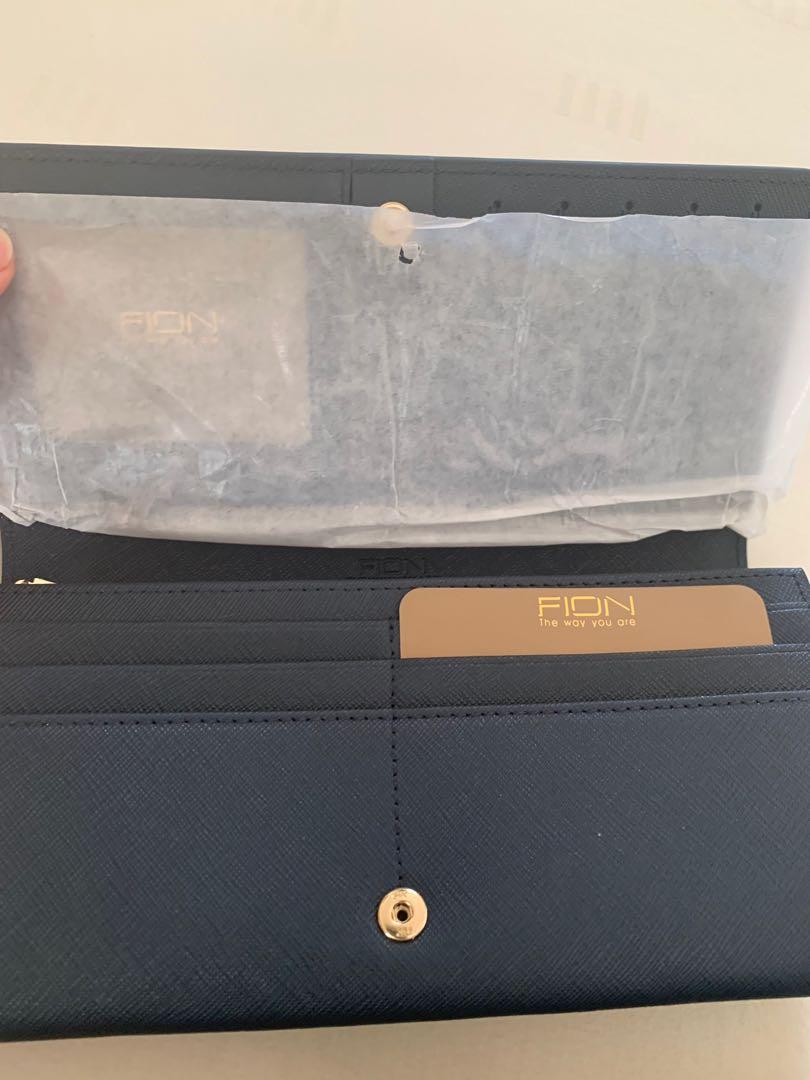 Brand New!! FION Navy Blue Wallet, Women's Fashion, Bags & Wallets ...