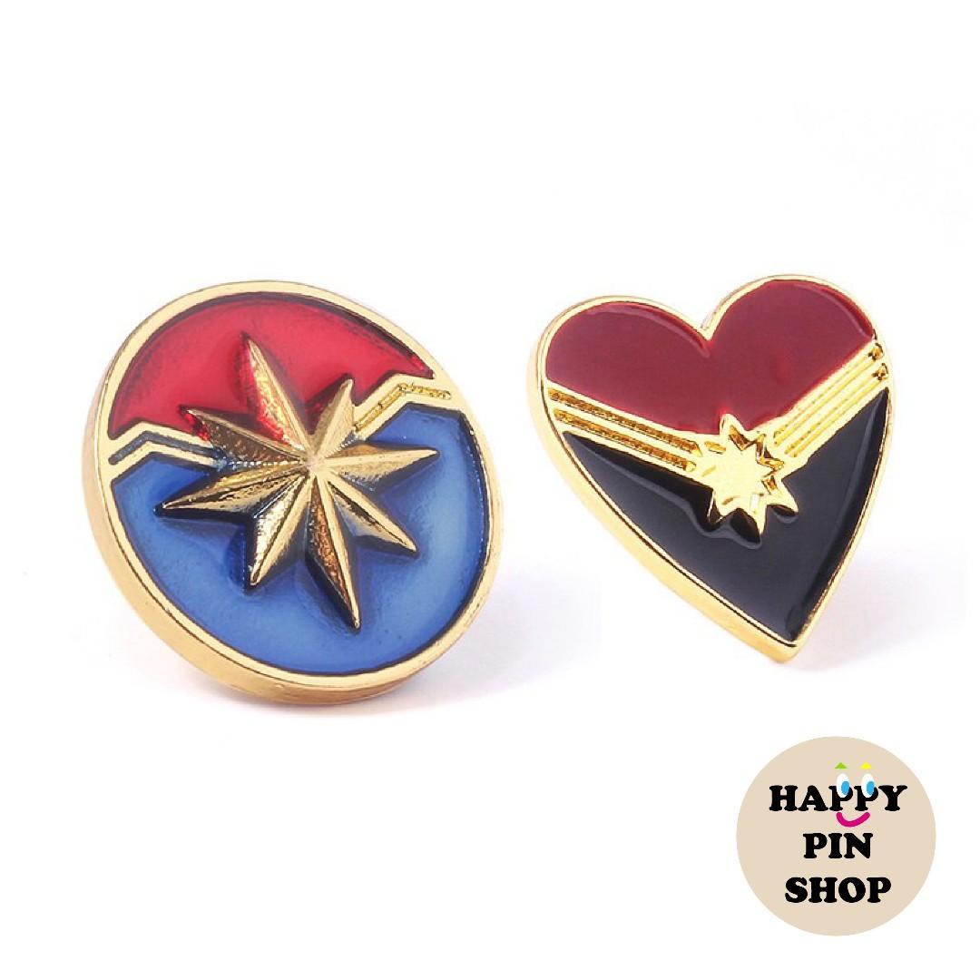 Captain Marvel Logo Enamel Pin (Superhero), Hobbies & Toys, Stationery ...