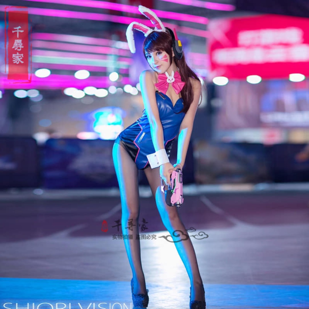 D.va Bunny Suit Fanart Cosplay Costume, Hobbies & Toys, Memorabilia & Collectibles, Fan ...