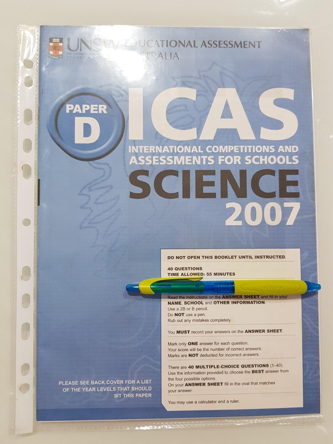 ICAS ENGLISH /MATH /SCIENCE 2006/2007 PAPER C, Hobbies & Toys, Books ...