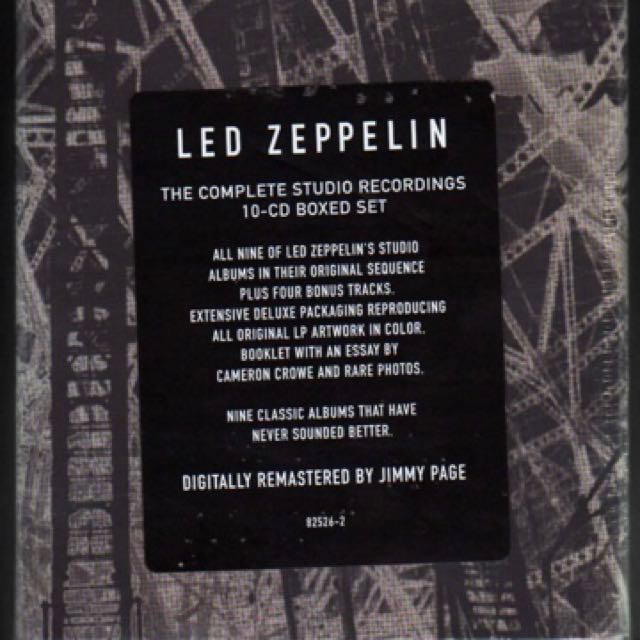 Led Zeppelin The Complete Studio Recordings 10-CD Boxed Set on Carousell