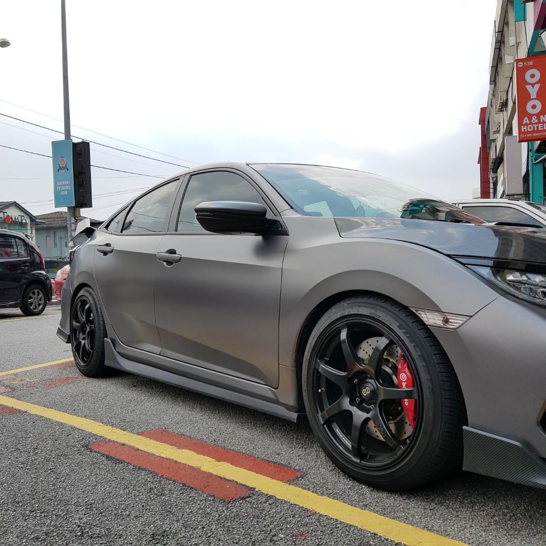 Original Enkei SC38 18" rims with tyres, Auto Accessories on Carousell
