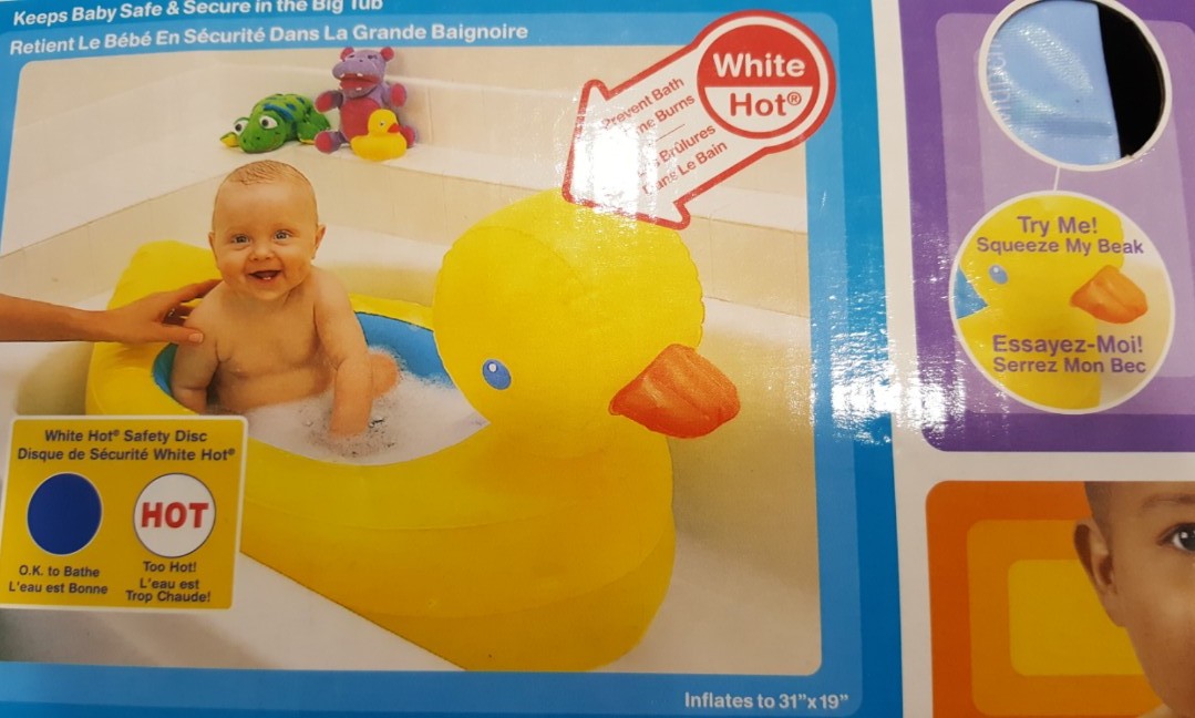 BNIB Safety Duck Inflatable Tub, Babies & Kids, Infant Playtime on ...