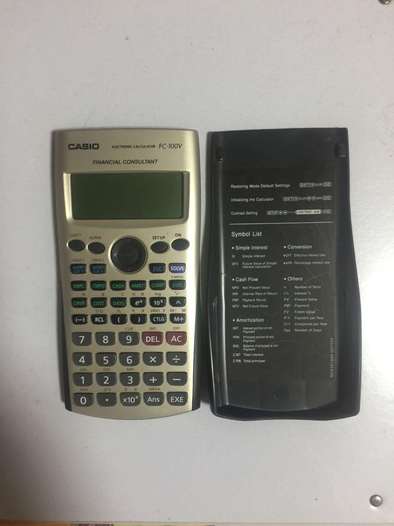 Casio Financial Calculator FC-100V, Hobbies & Toys, Books & Magazines ...