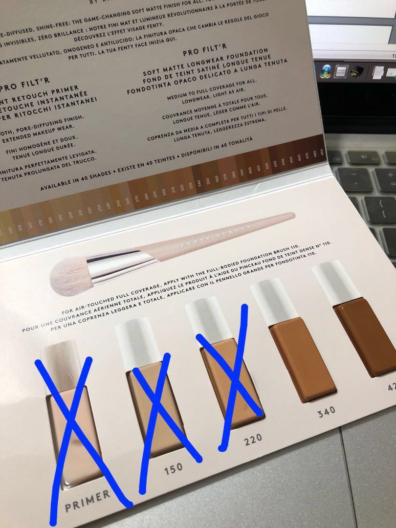 Fenty Beauty Pro Filter Foundation Sample, Health & Beauty, Makeup on ...